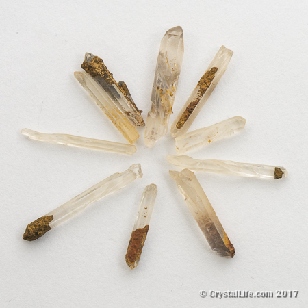 Hematoid Quartz Point Micro Lasers | Crystal Life