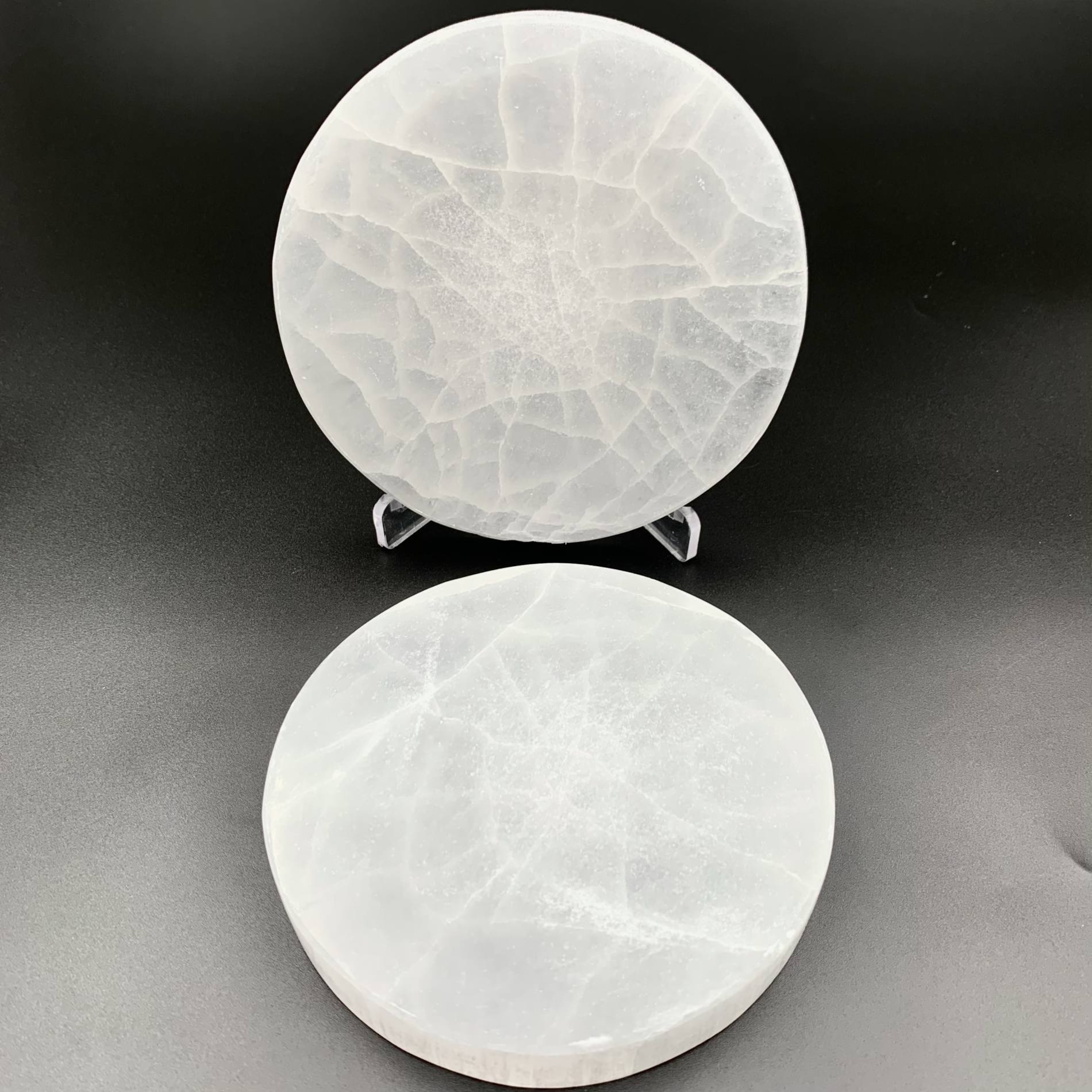 Selenite Charging Plate Round 4" Crystal Life Technology