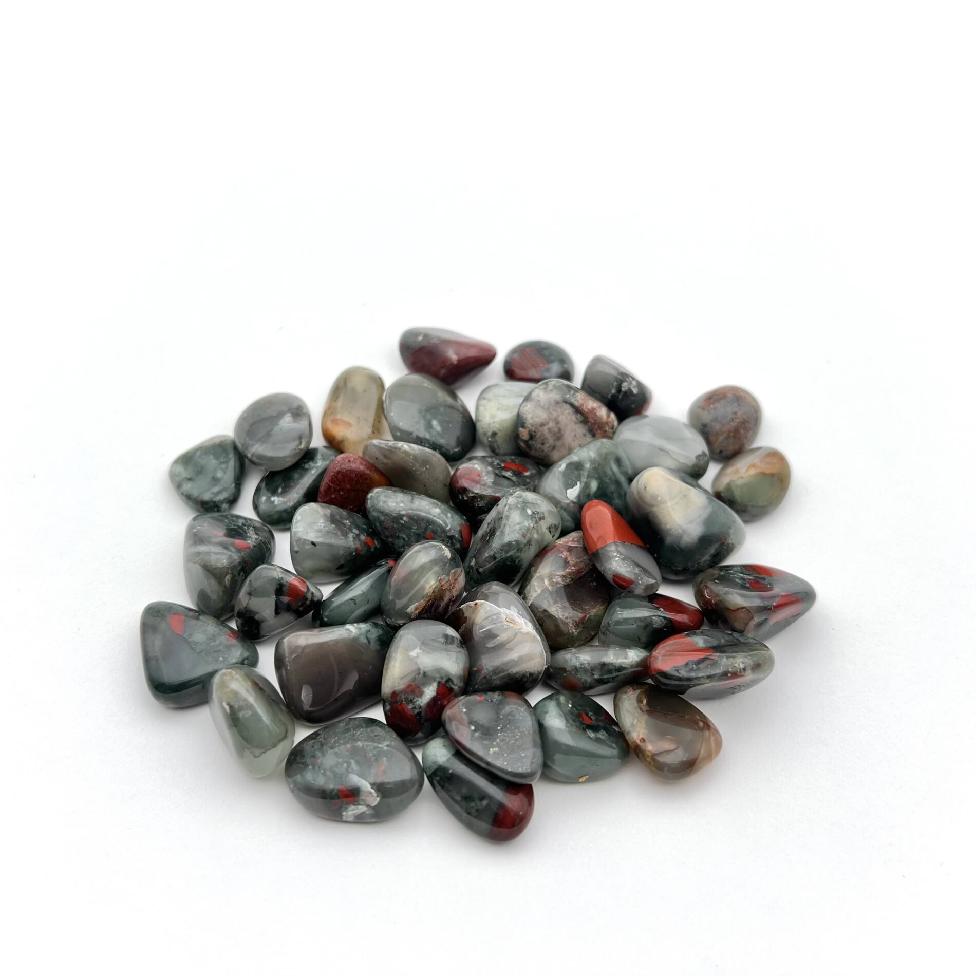 Tumbled African Bloodstone | Med | Crystal Life Technology Inc.