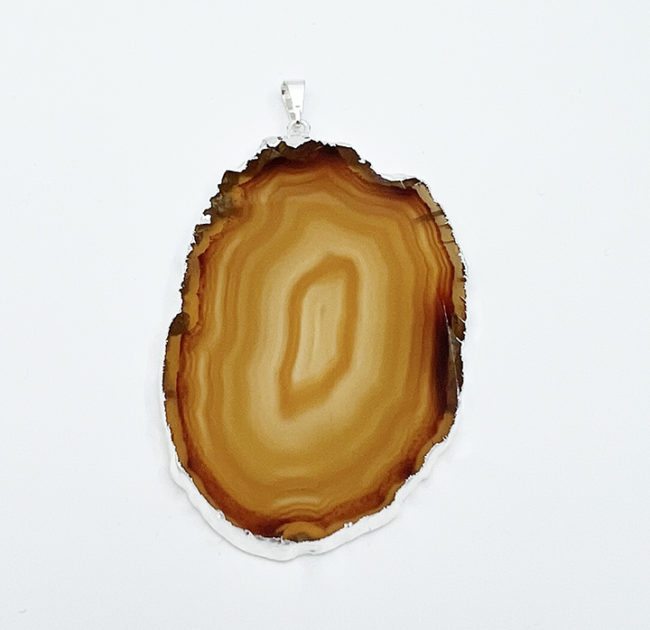 Agate Geode - Slice Pendant - Medium Crystal Life Technology