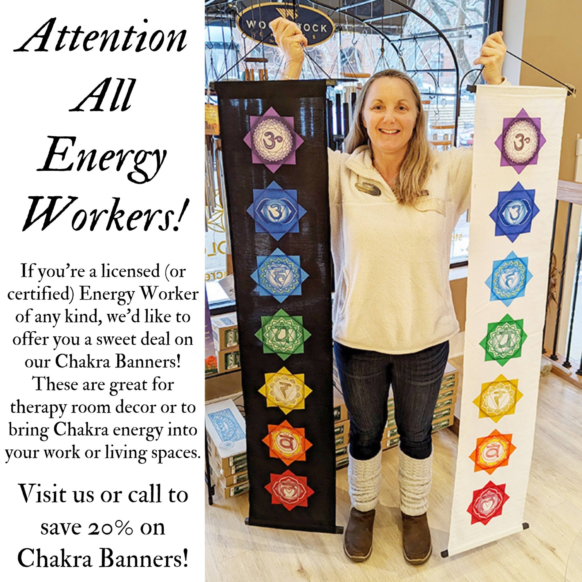 Chakra Banners | Crystal Life Technology Energy Worker Sale