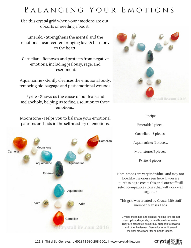 Grid Recipe | Balancing Your Emotions | Crystal Life